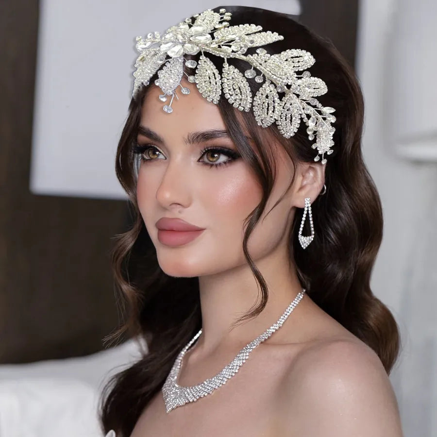 Diadema ancha para novia hecha a mano, con diseño original y ornamenta ...